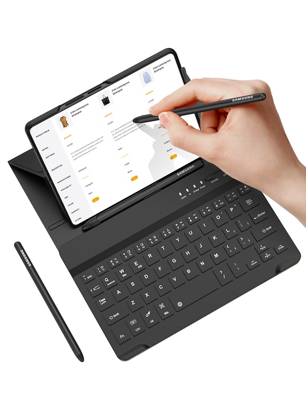 FlexStation™ 4-in-1 WorkSuite – Slim Case, Keyboard, Pen & Leather Sta ...